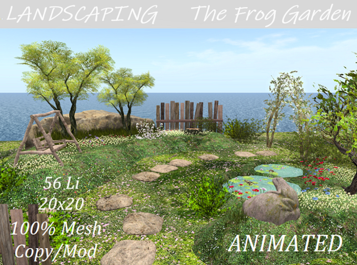 Second Life Marketplace - GARDEN - The Frog garden 20x20